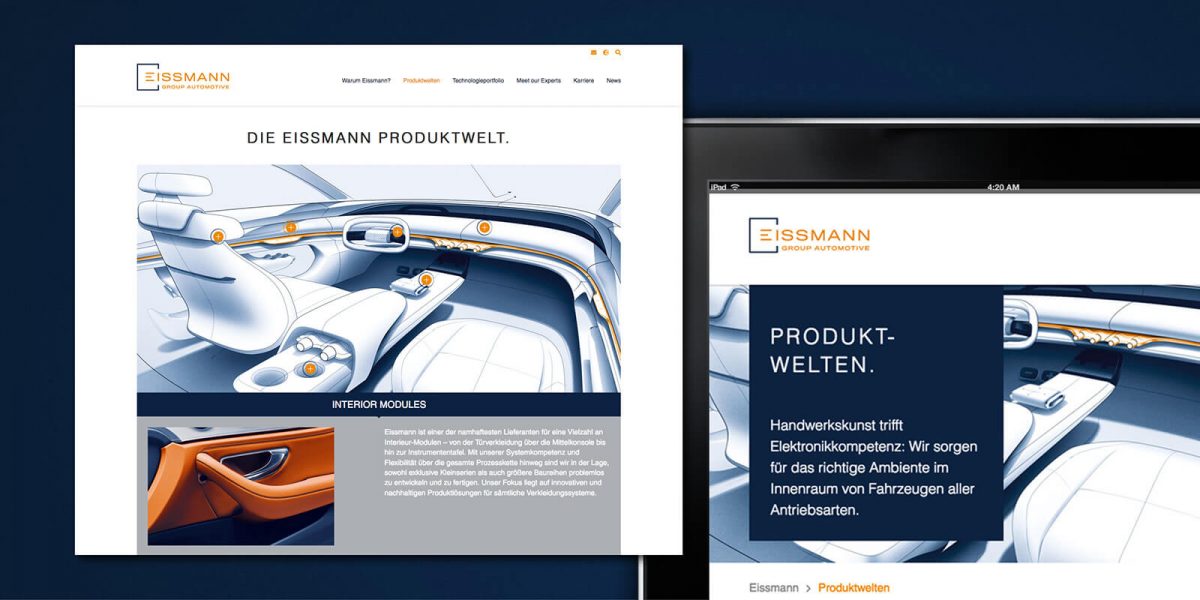 Eissmann – Corporate Website – Automotive Advertising – FACT Werbeagentur